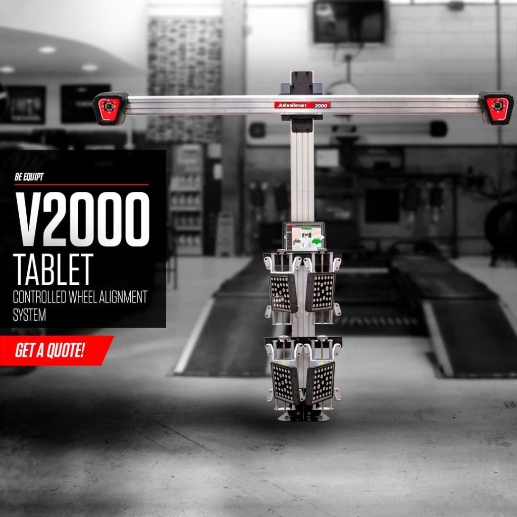 V2000 Tablet Controlled Wheel Alignment System | John Bean USA
